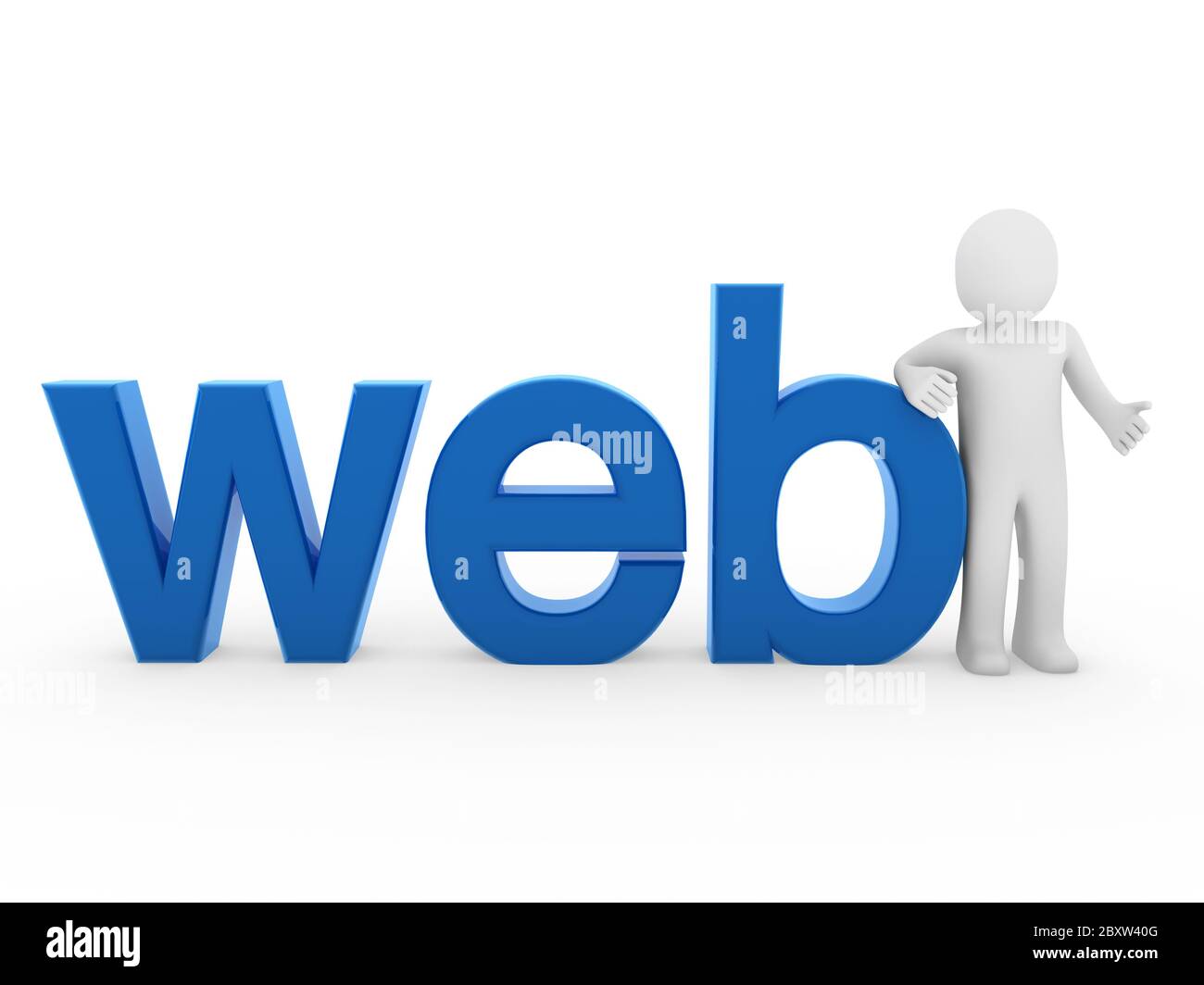 3d human web blue Stock Photo - Alamy