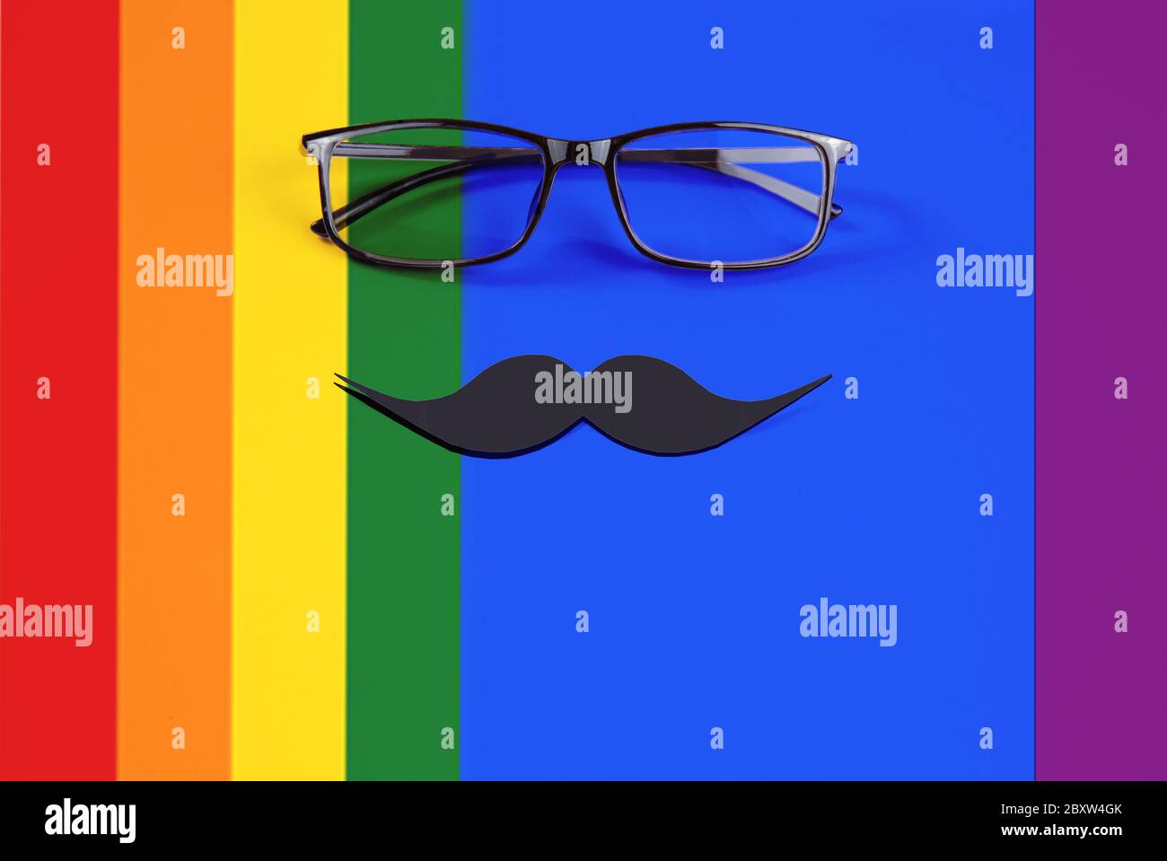 Rainbow Mustache Wallpaper