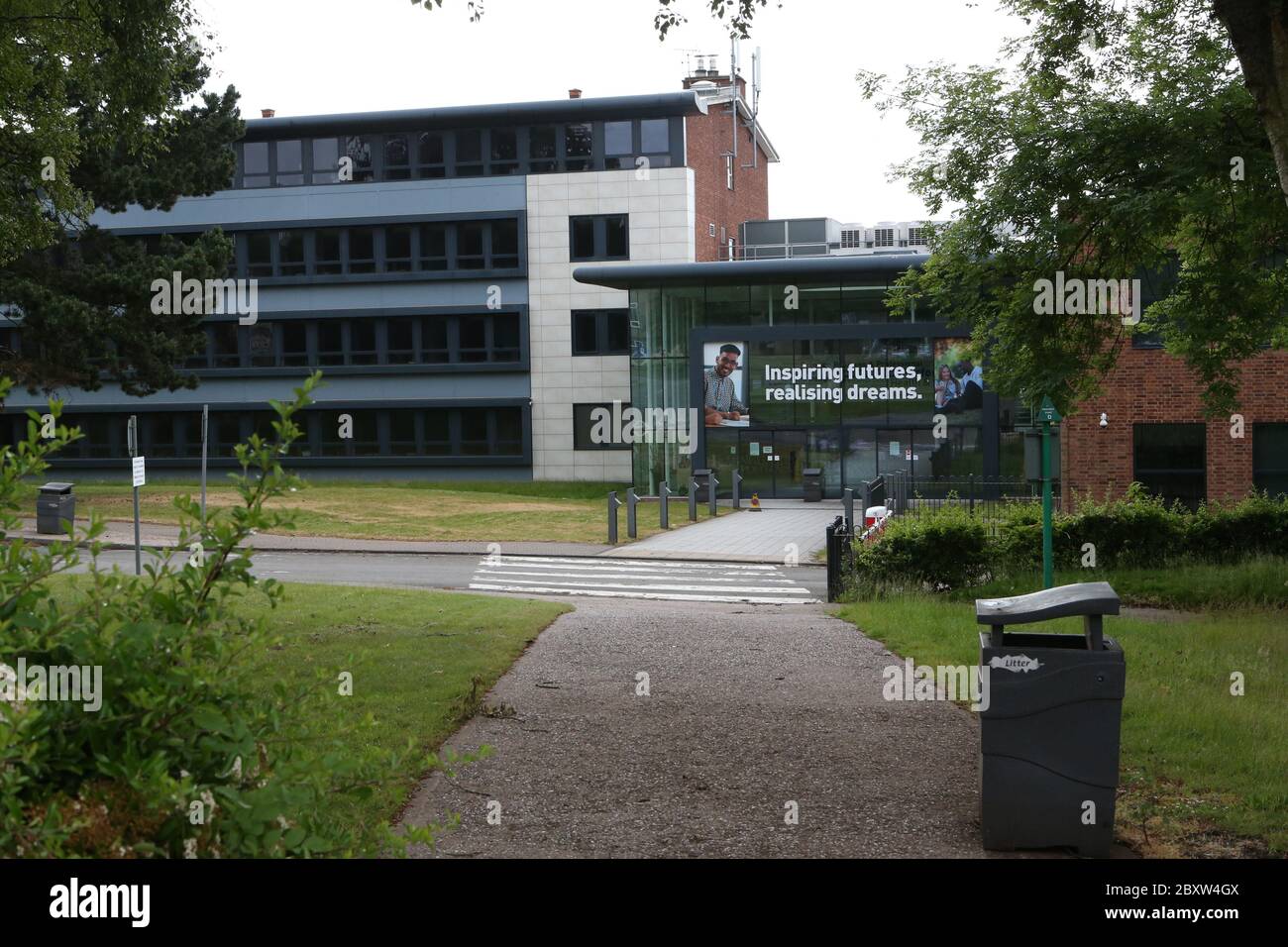 Pedestrian entrance to Sutton Coldlfield College Stock Photo - Alamy