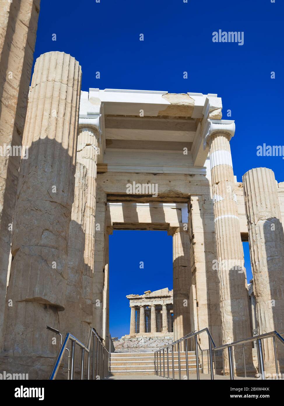 Entrance to Acropolis at Athens, Greece Stock Photo - Alamy