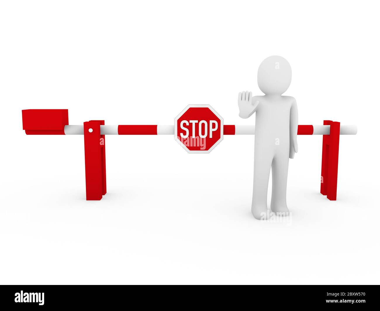 3d character construction barrier hi-res stock photography and images ...