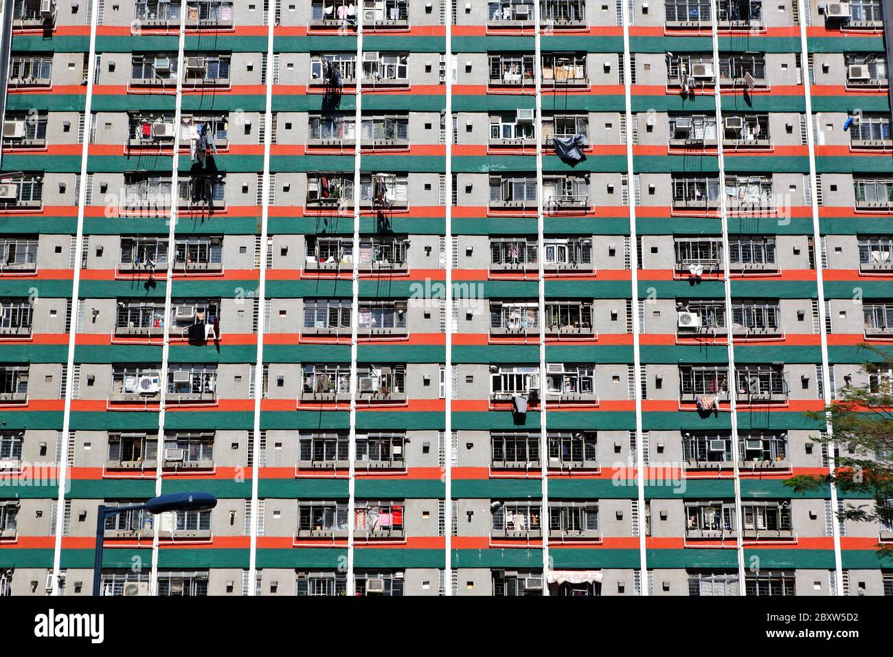 Hong Kong public housing apartment block Stock Photo - Alamy