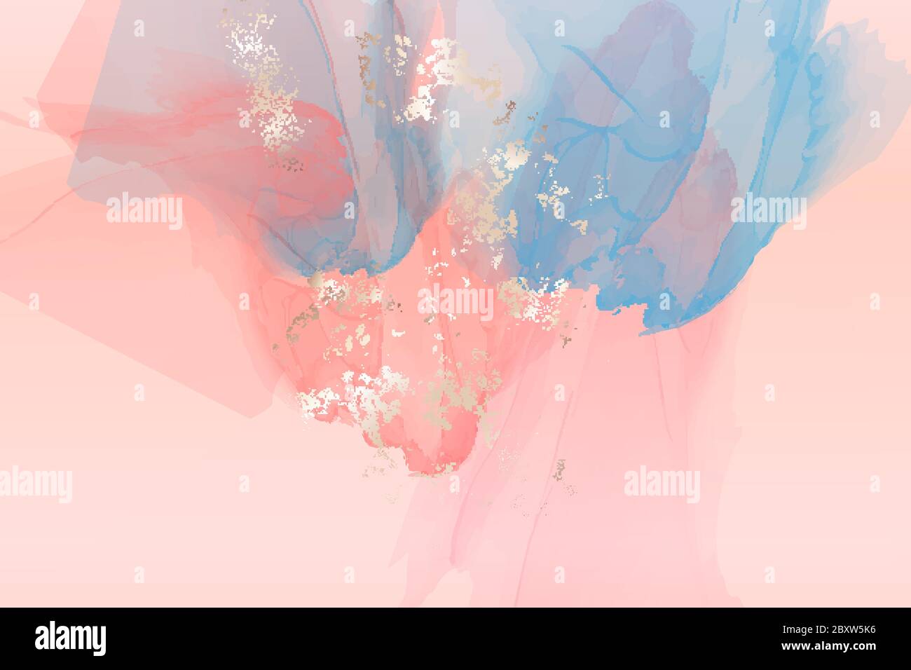 Artistic blue liguid marble covers design. Creative watercolor fluid ...