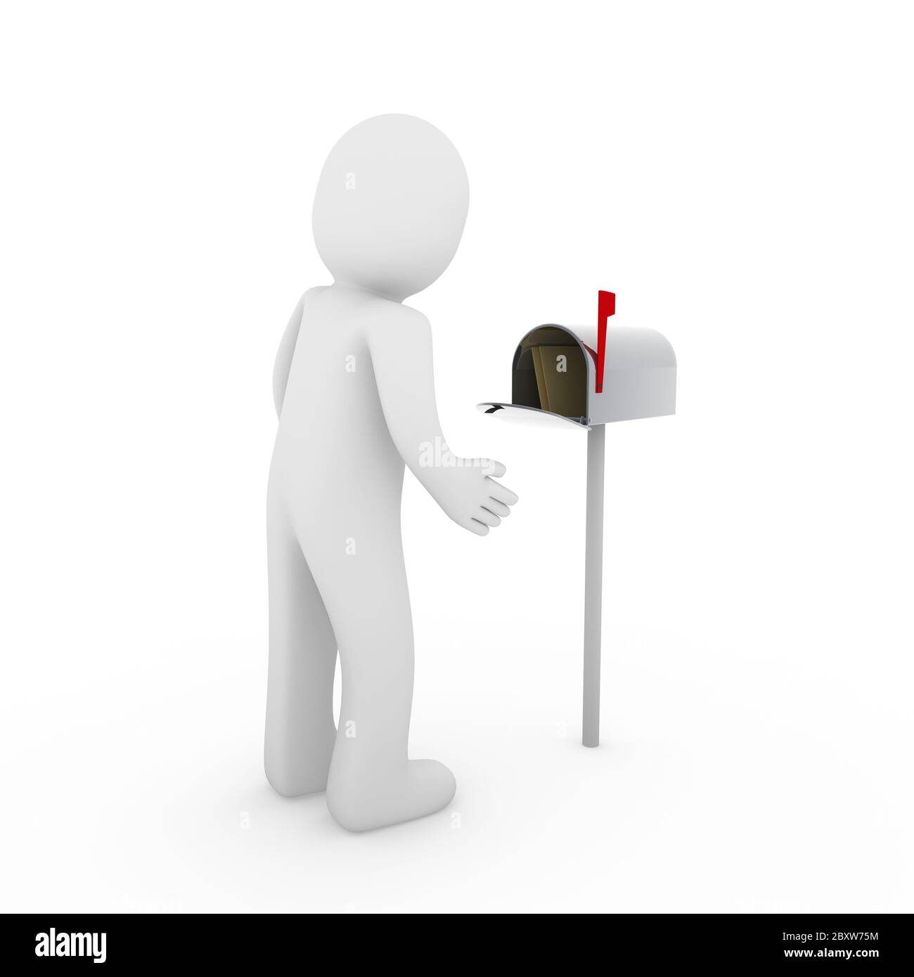 3d human mailbox letter Stock Photo - Alamy