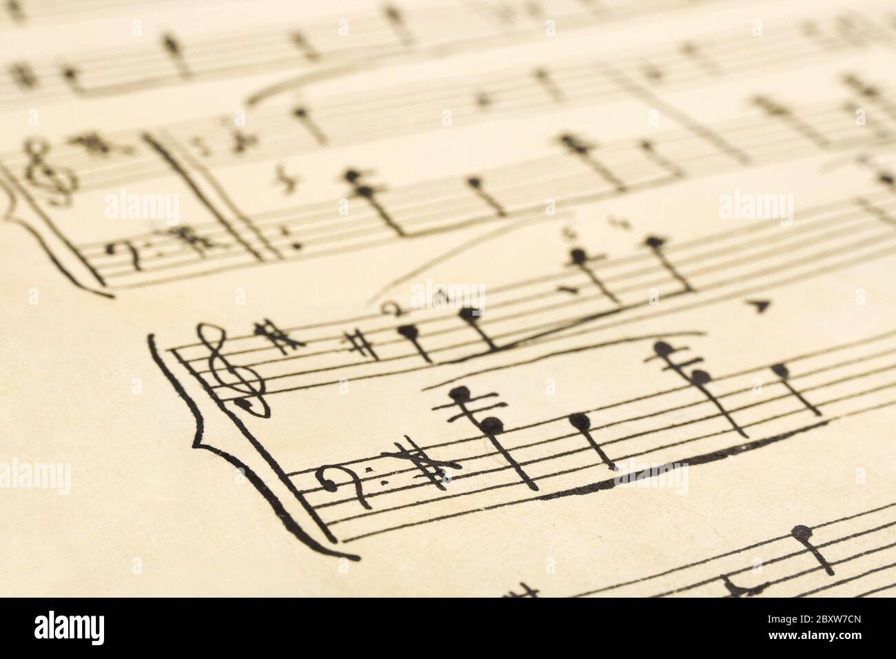 Retro music sheet Stock Photo - Alamy