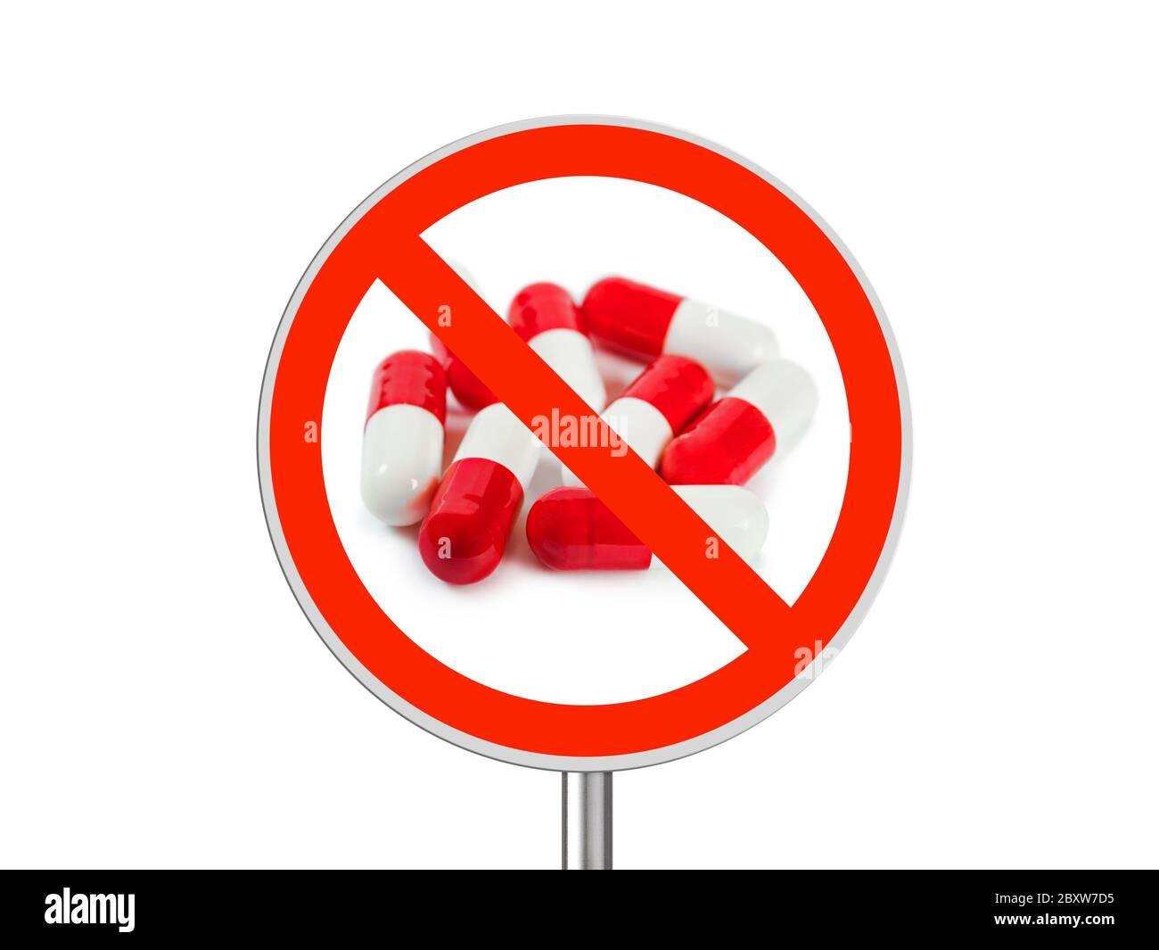 Sign No pills Stock Photo - Alamy