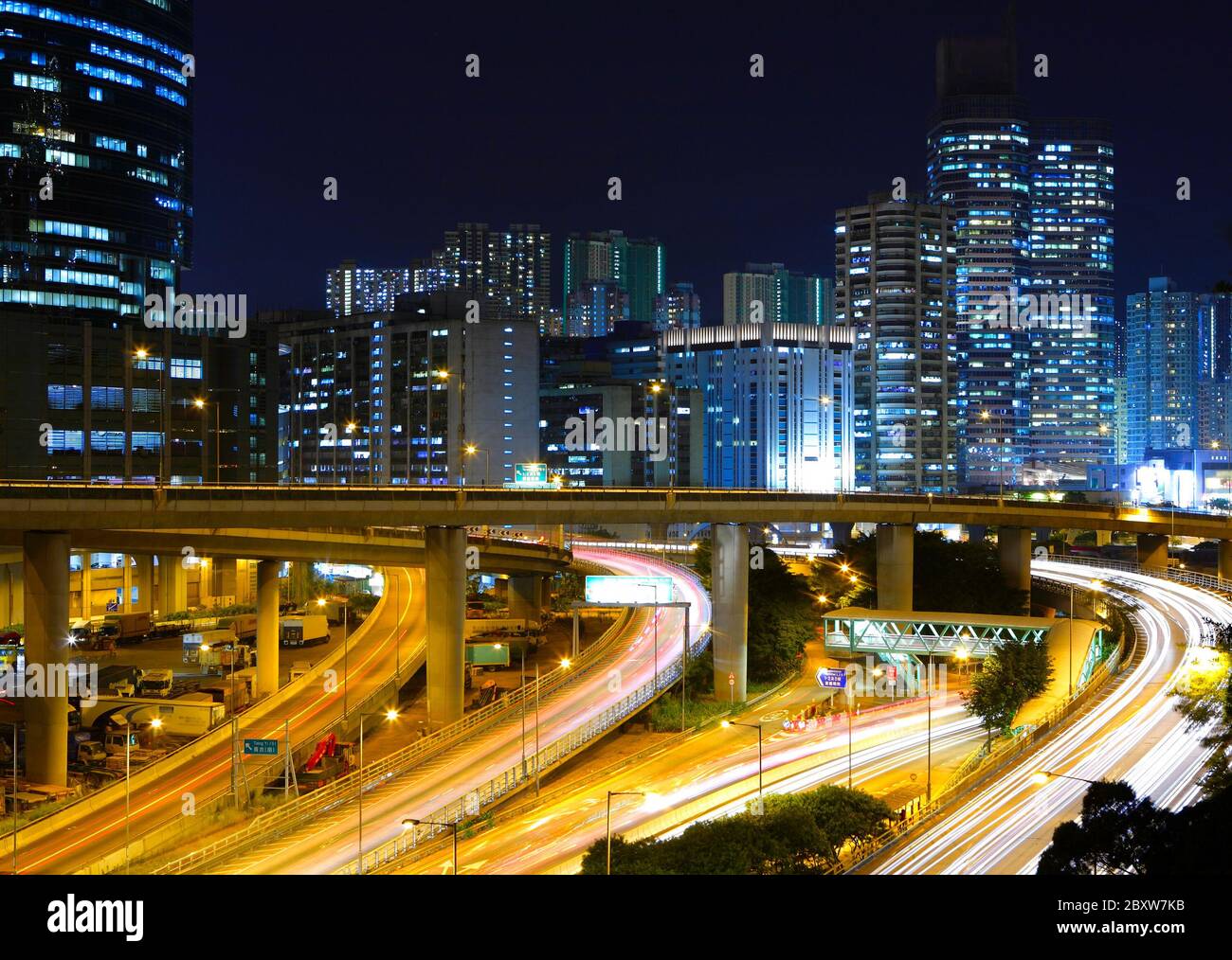 modern city at night Stock Photo - Alamy