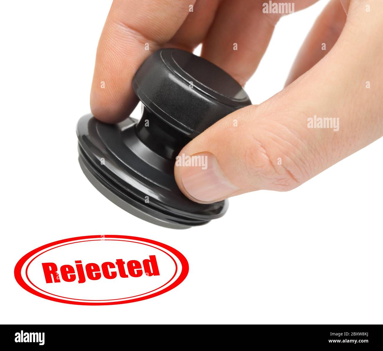 Hand and rubber stamp Rejected Stock Photo - Alamy