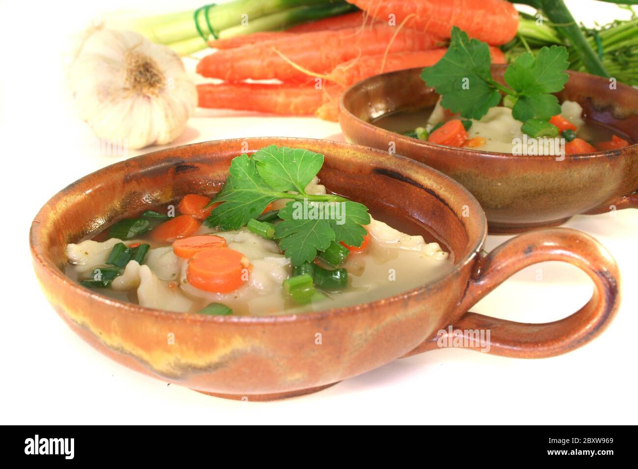 Soup with swabian pockets hi-res stock photography and images - Alamy