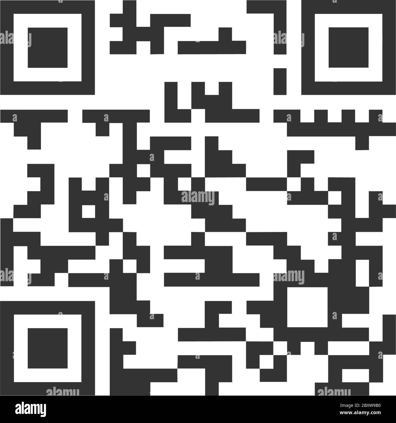 Qr code. Black Icon Flat on white background Stock Vector Image & Art ...