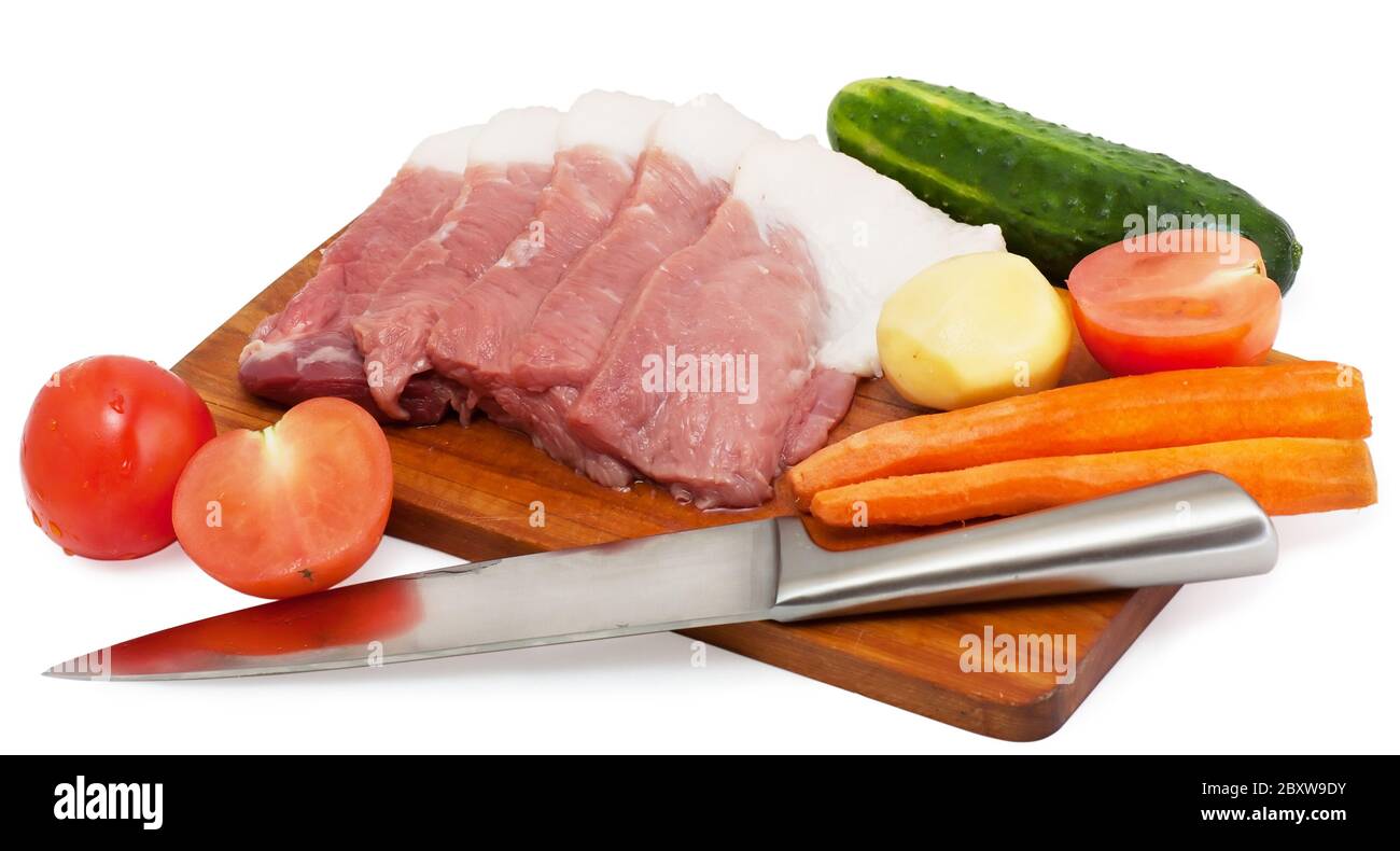 Meat and vegetables Stock Photo - Alamy