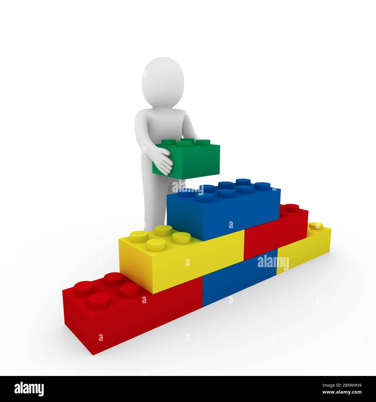 3d human stone cube Stock Photo - Alamy