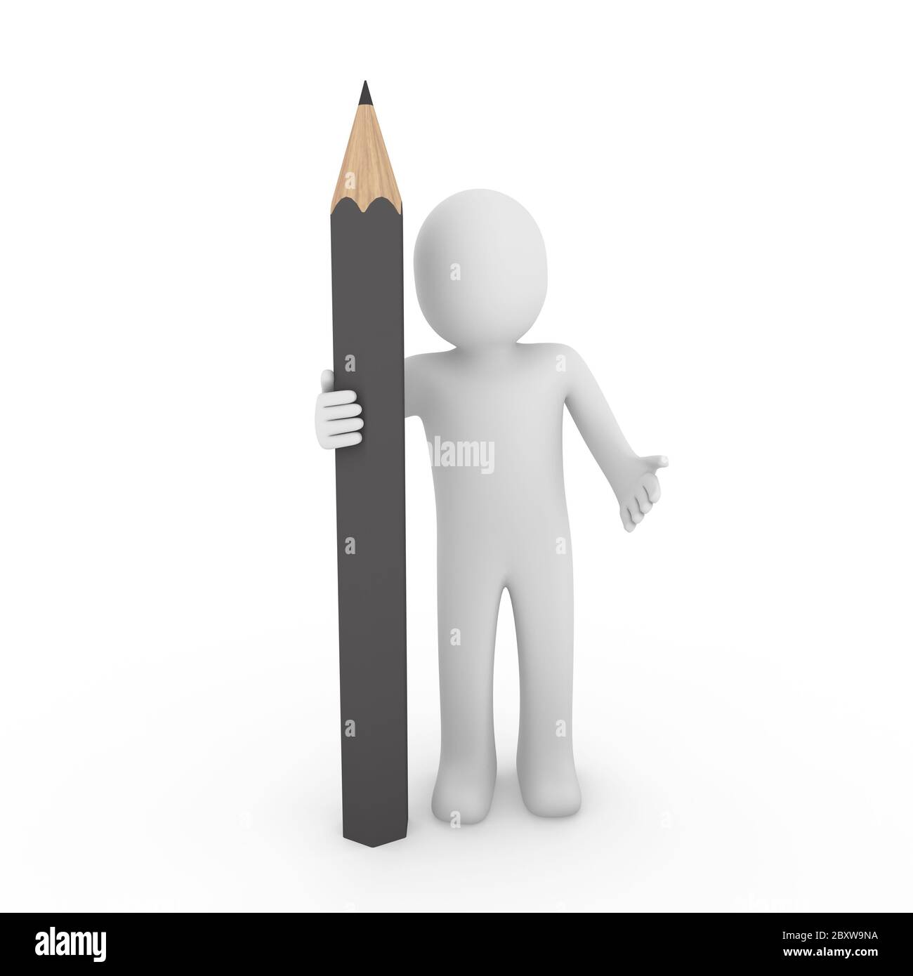 3d human gray pencil Stock Photo - Alamy