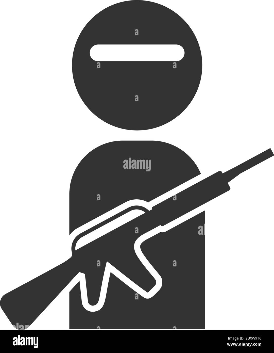 Raider. Black Icon Flat on white background Stock Vector Image & Art ...