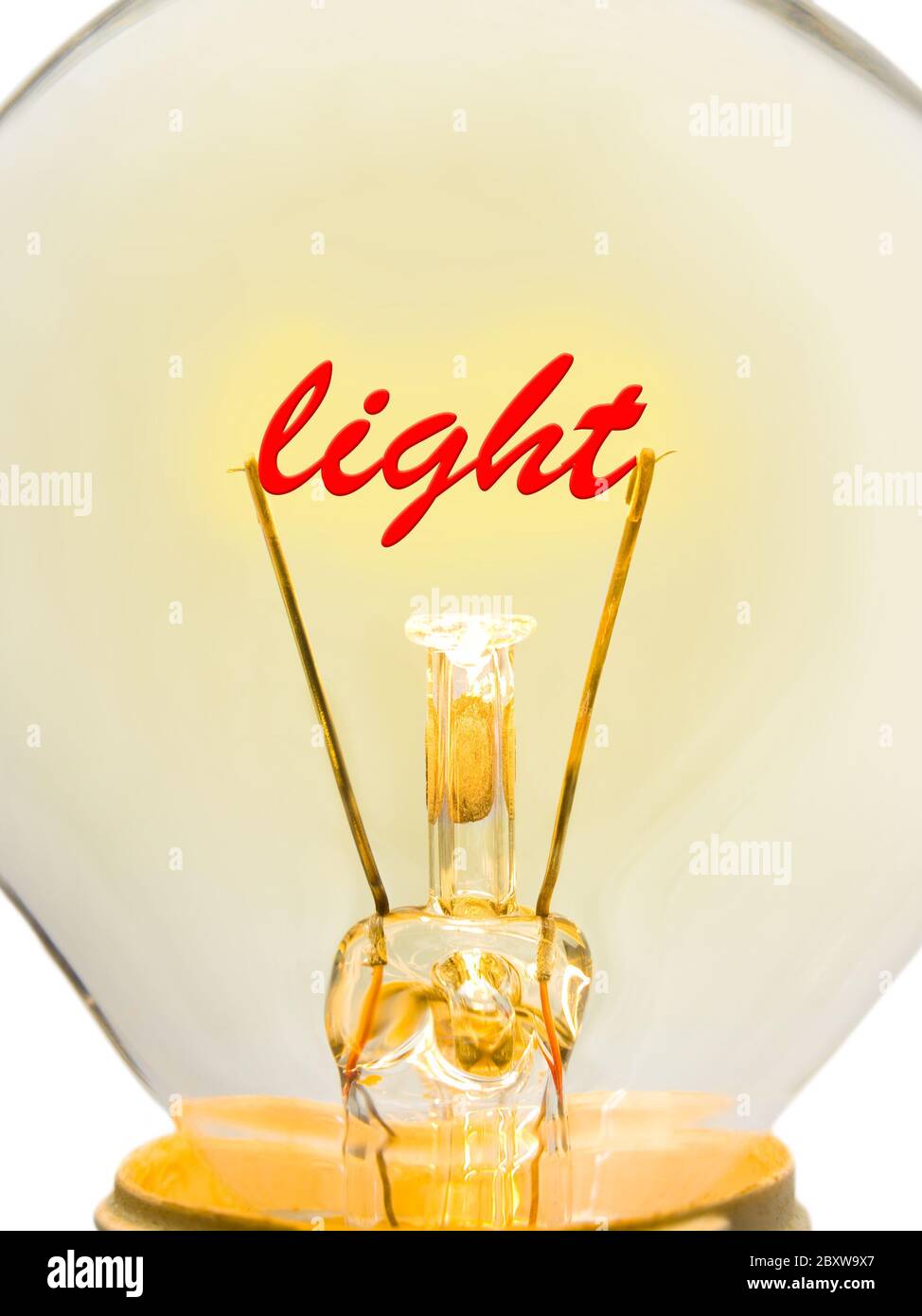 Light bulb filament word hi-res stock photography and images - Alamy