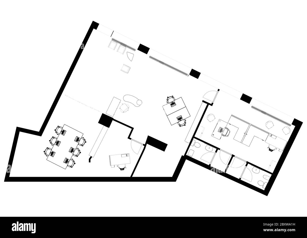 3d floor plan top view. Set of ground floor blueprints. Floor plans for ...