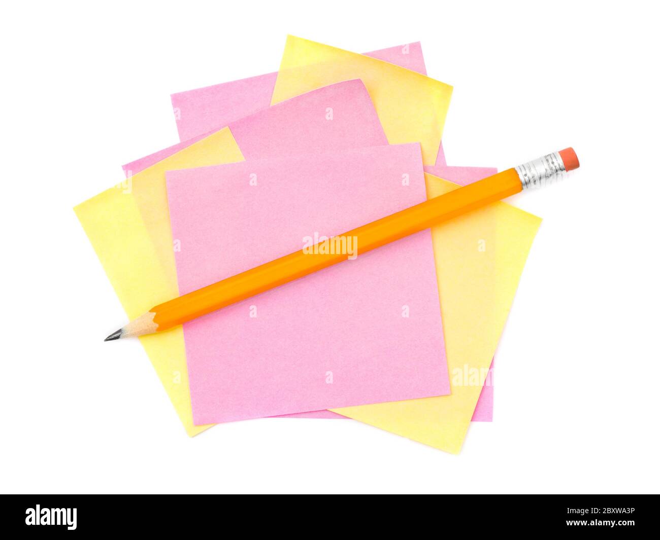 Note paper and pencil Stock Photo - Alamy