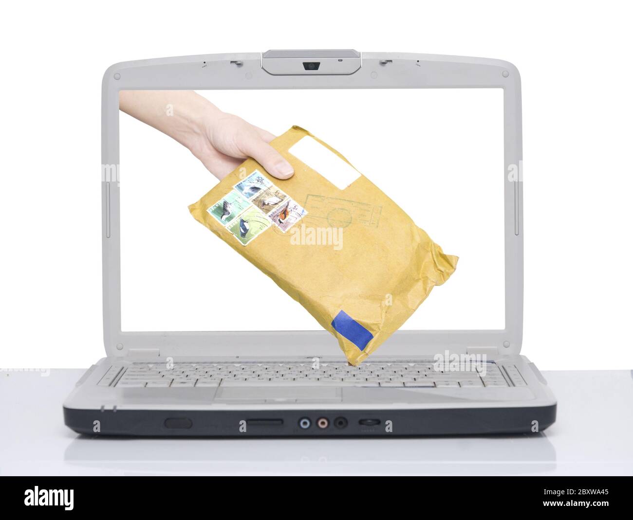 hand with envelope Stock Photo - Alamy