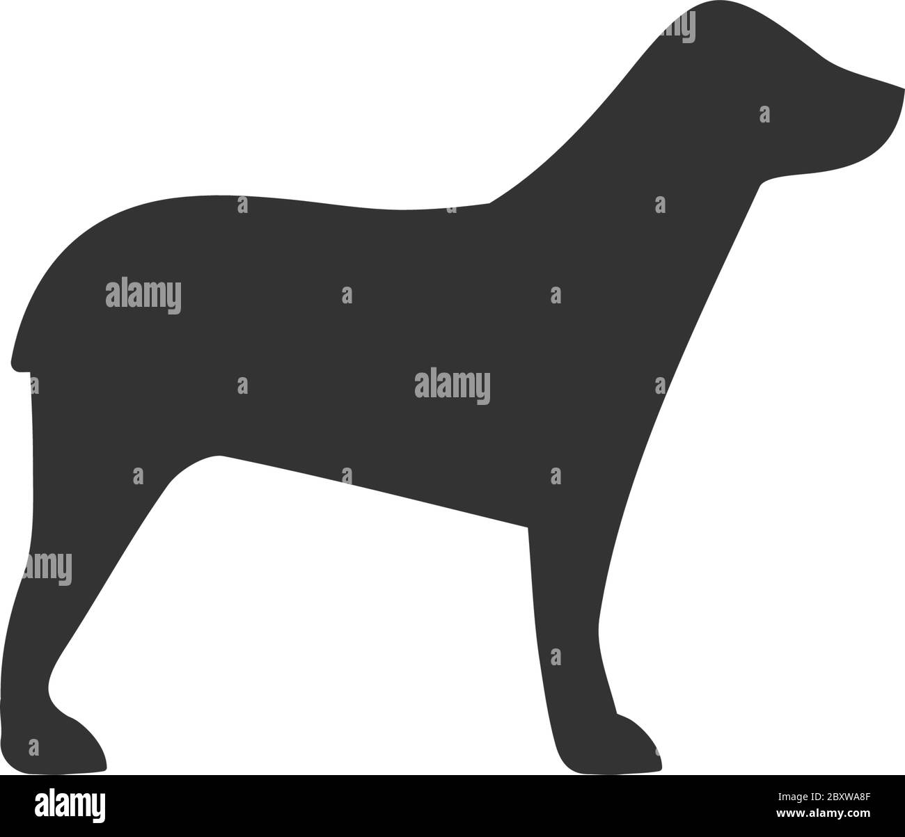 Dog on walk black Stock Vector Images - Alamy