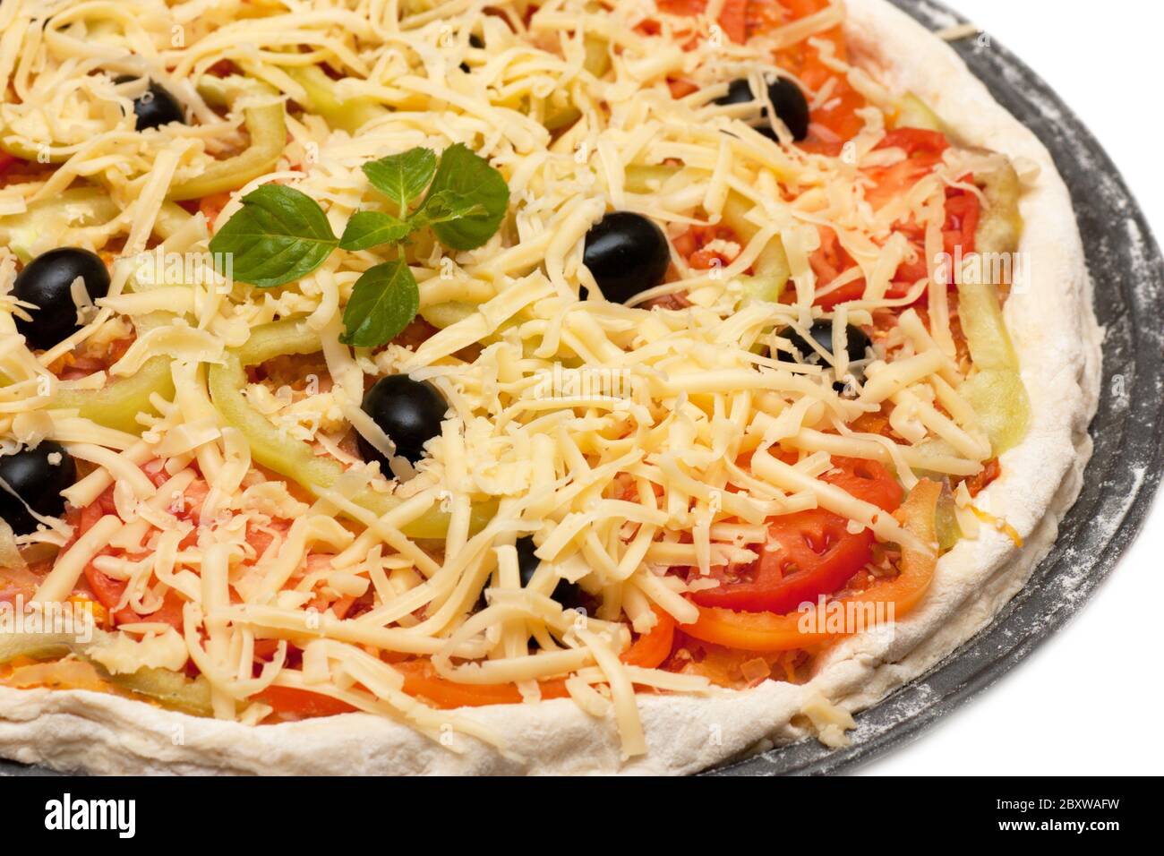 Uncooked pizza isolated hi-res stock photography and images - Alamy