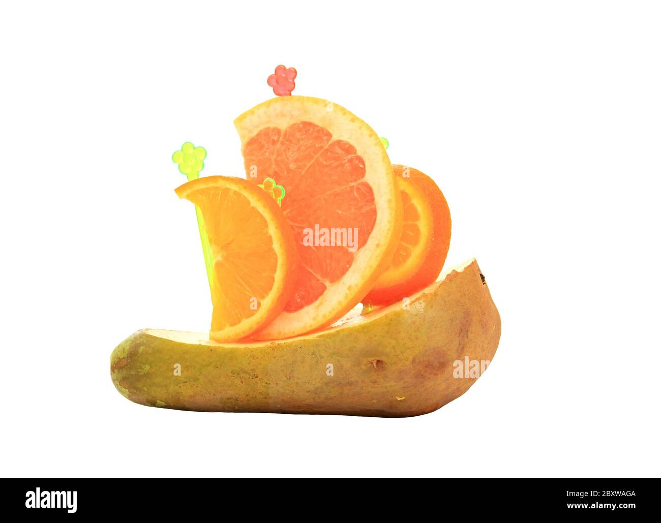 Ship from fruit Stock Photo - Alamy