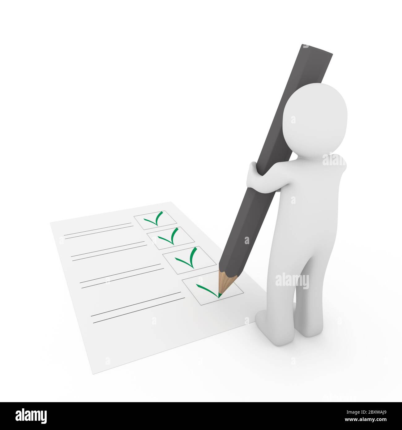 3d human check gray pen Stock Photo - Alamy