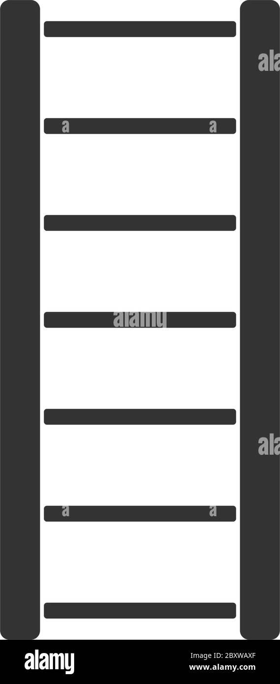 Ladder. Black Icon Flat on white background Stock Vector Image & Art ...