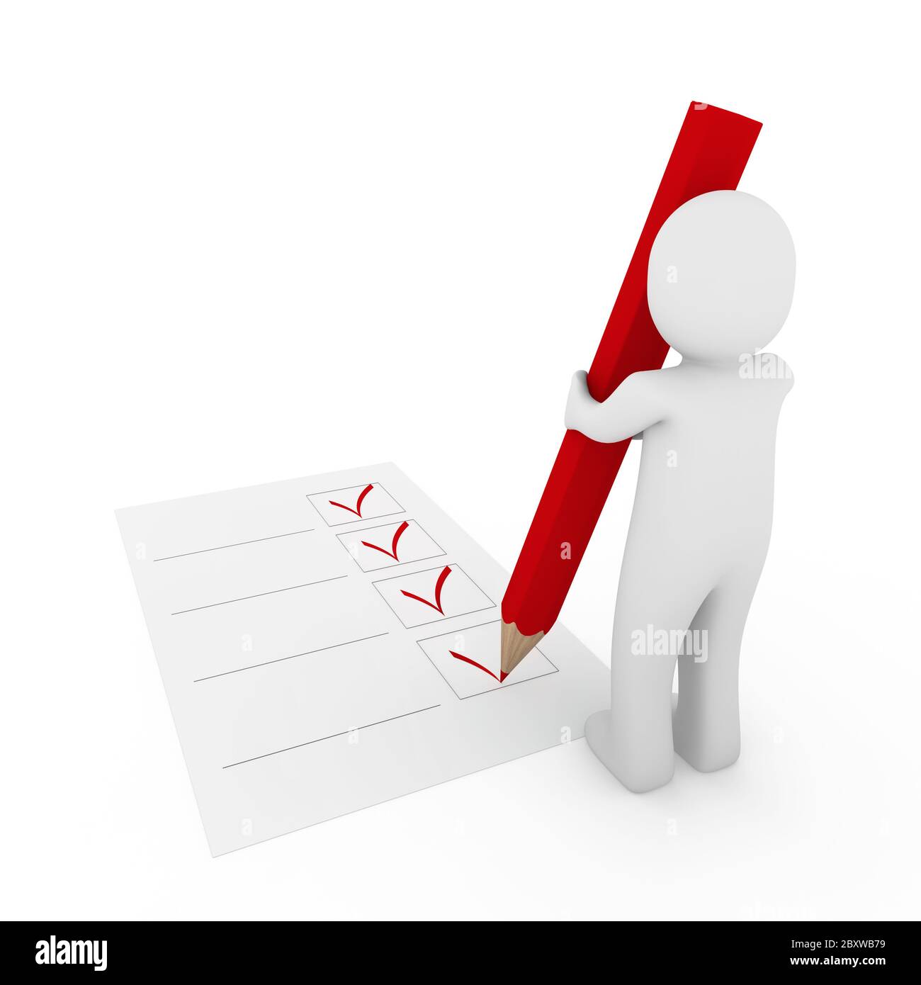 3d human check red hi-res stock photography and images - Alamy