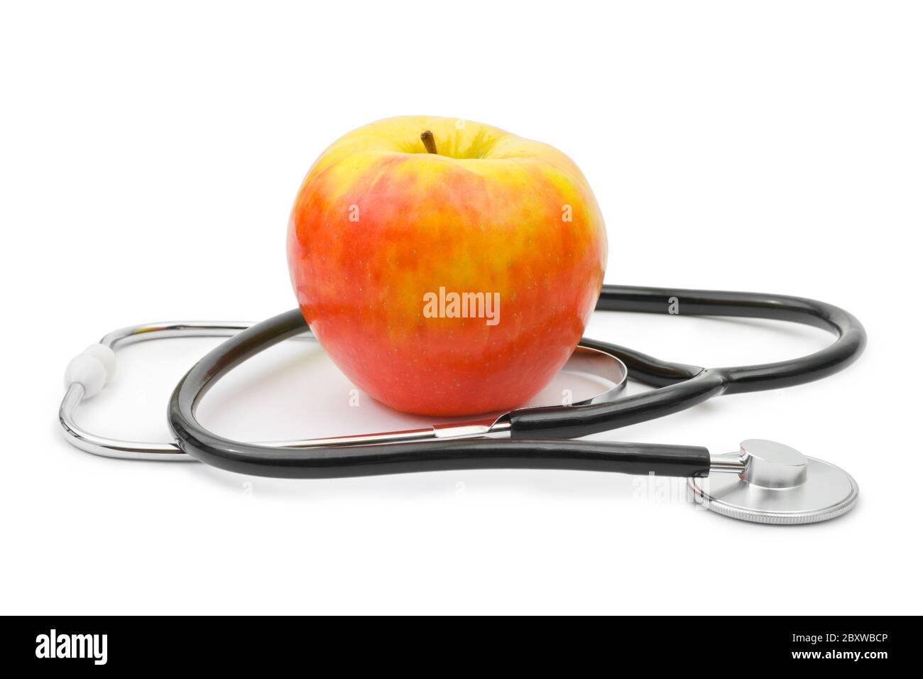 Medical stethoscope and apple Stock Photo - Alamy