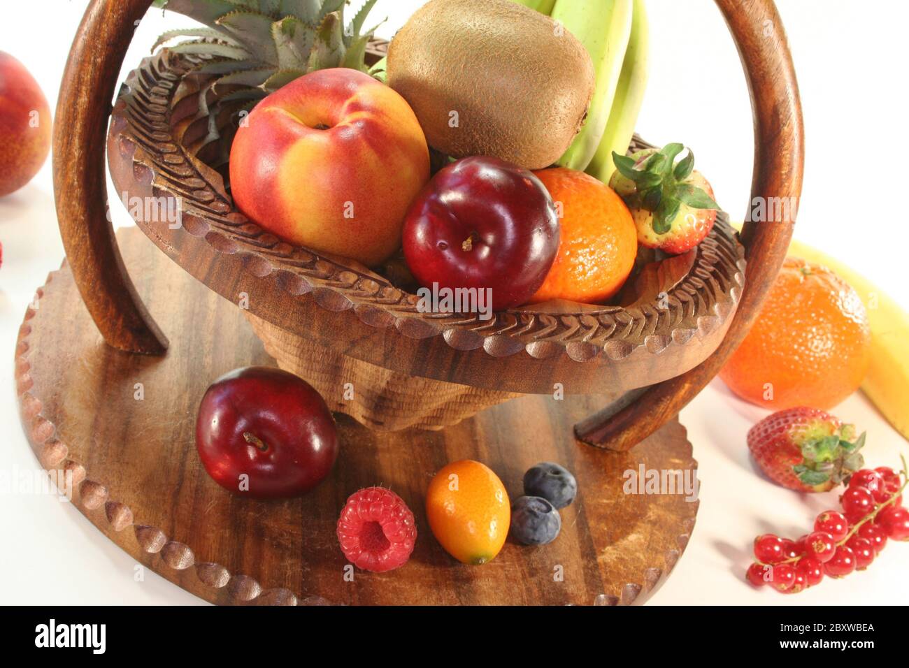 fruit mix in a basket Stock Photo - Alamy