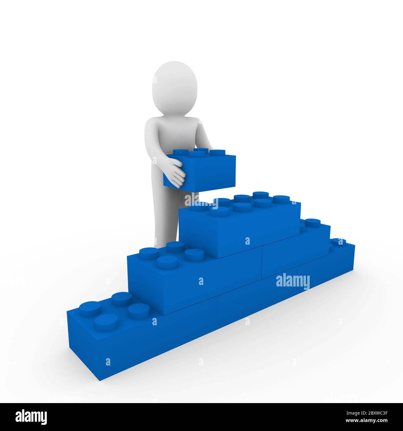 3d human blue wall stone Stock Photo - Alamy