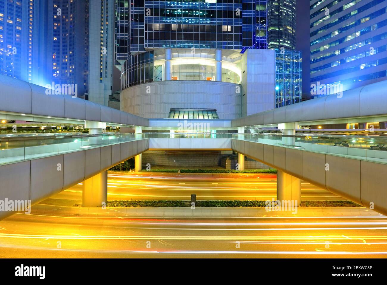 modern city at night Stock Photo - Alamy