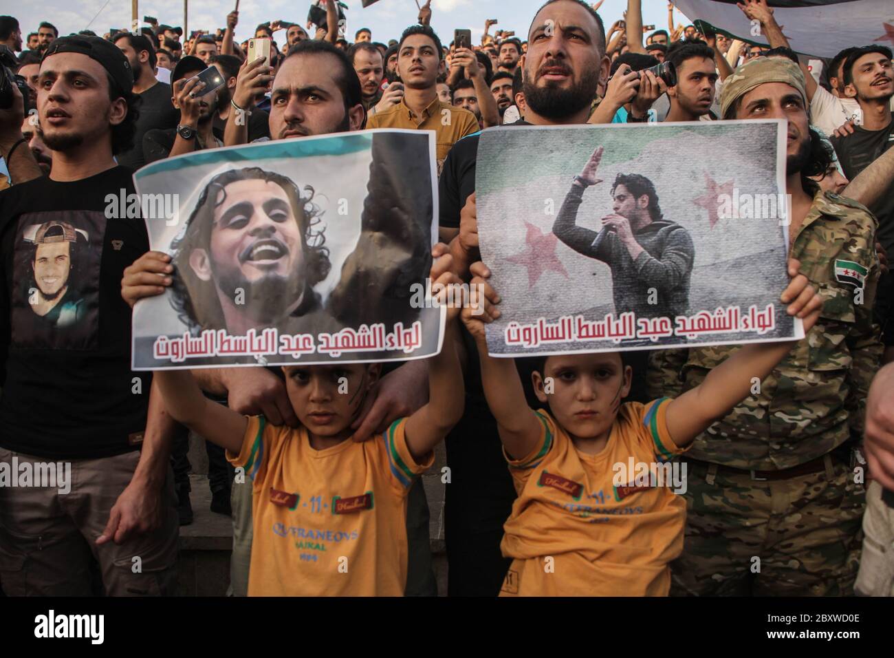 June 8, 2020: The Syrians are demonstrating on the first anniversary of ...