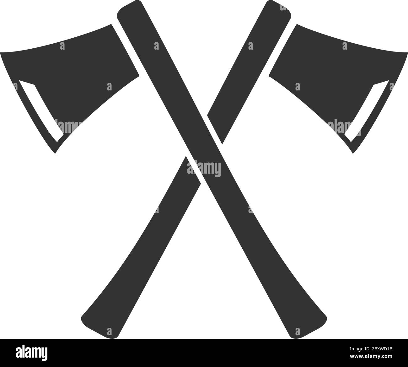 Crossed axes isolated on Stock Vector Images - Alamy