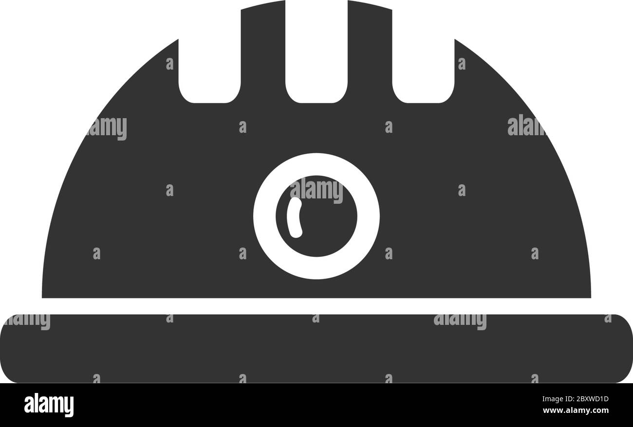 Helmet. Black Icon Flat on white background Stock Vector Image & Art ...