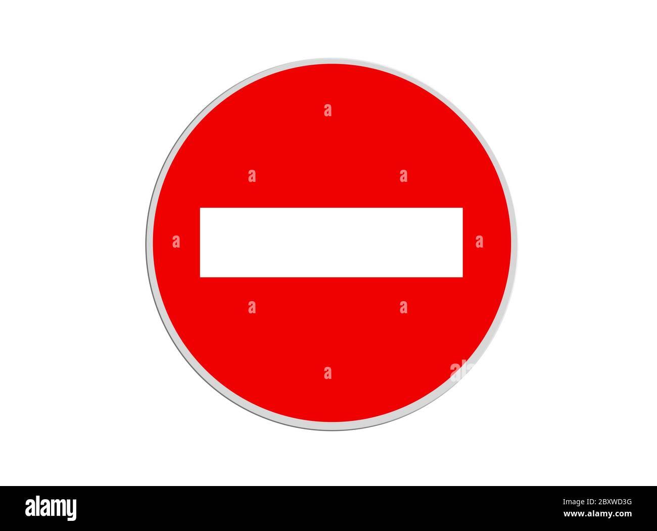 Round sign No Entry Stock Photo - Alamy