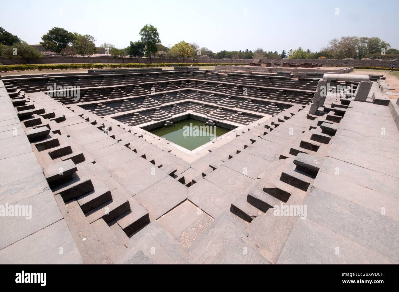 stepped water tank at hampi karnataka india Stock Photo - Alamy
