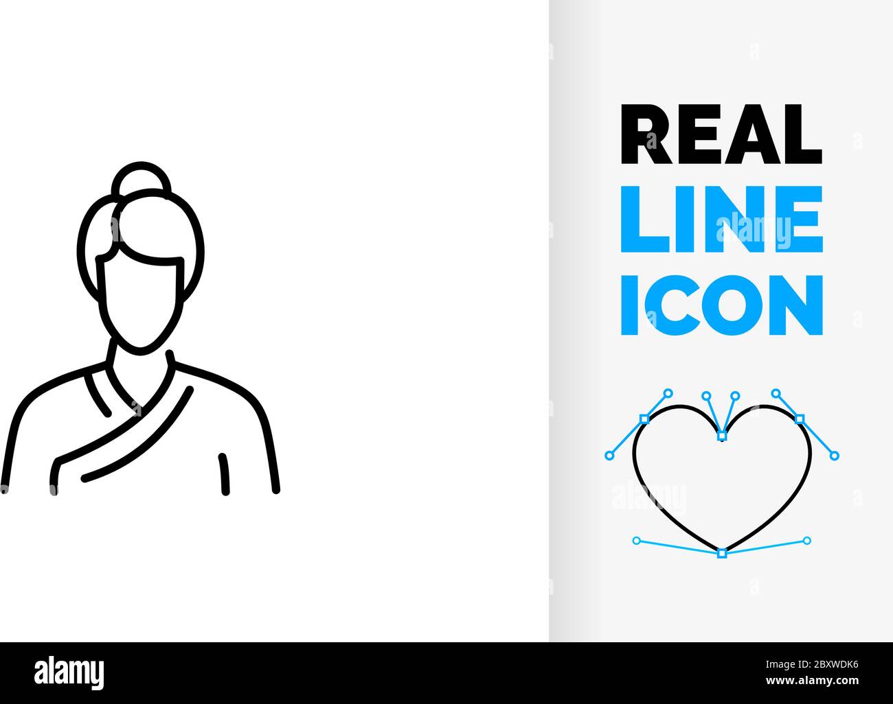 Linear round icon female Stock Vector Images - Alamy