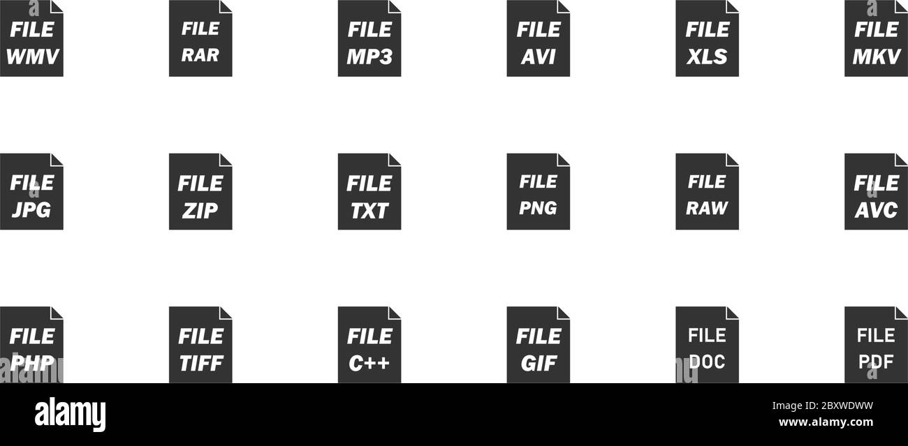 File extensions Black and White Stock Photos & Images - Alamy