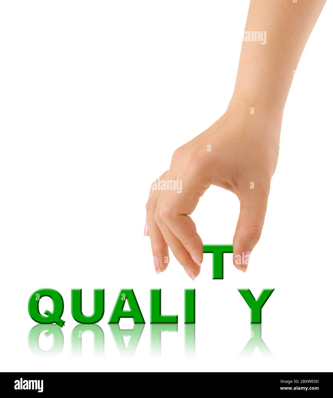 Hand and word Quality Stock Photo - Alamy