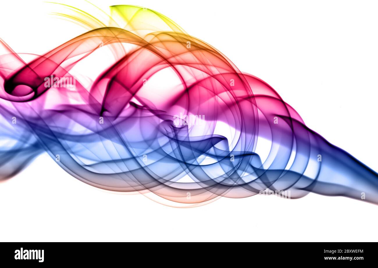 Abstract colored smoke swirls Stock Photo - Alamy