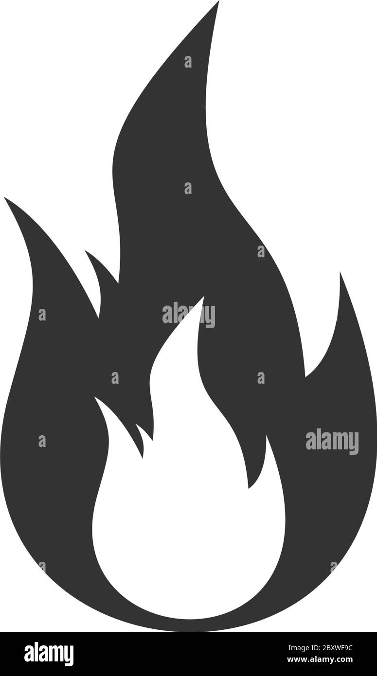 Minimalist vector illustration bonfire Black and White Stock Photos ...