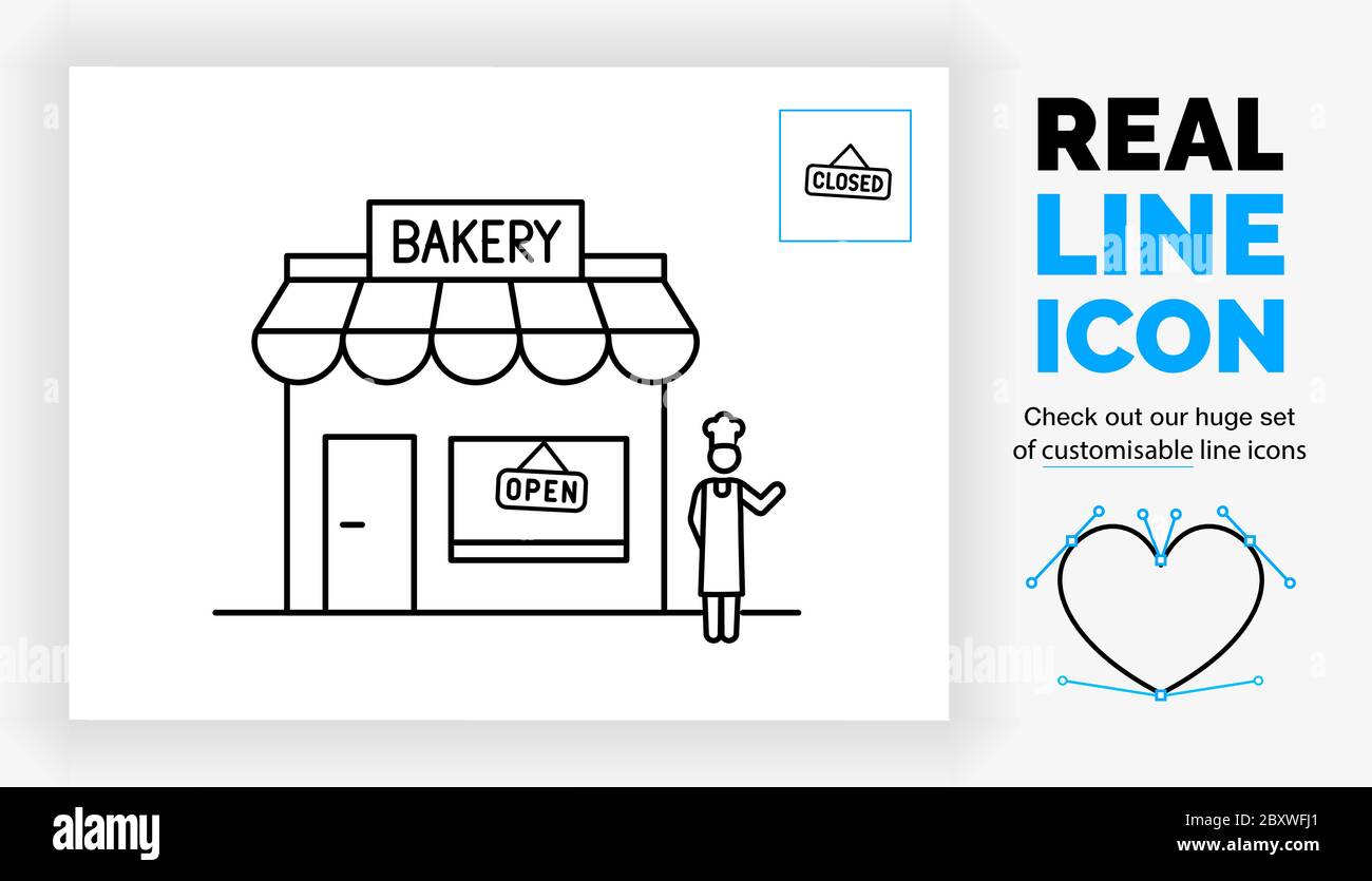 Baker icon linear isolated Stock Vector Images - Alamy