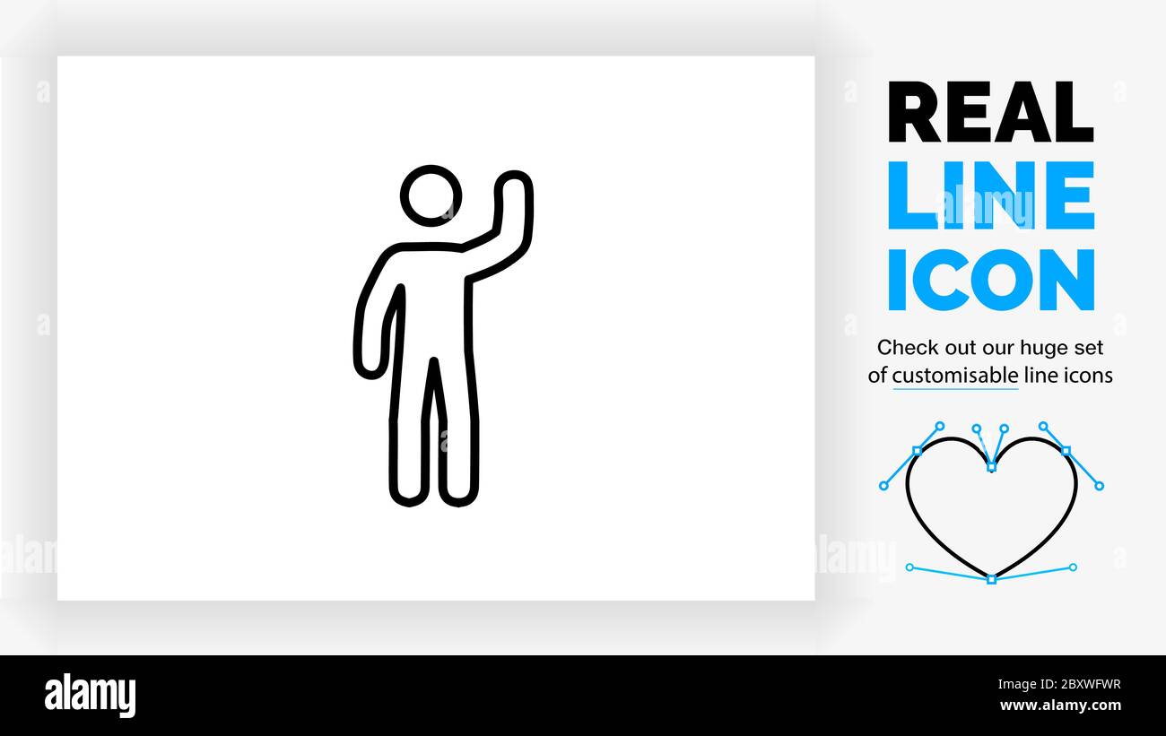 Stick men waving Stock Vector Images - Alamy