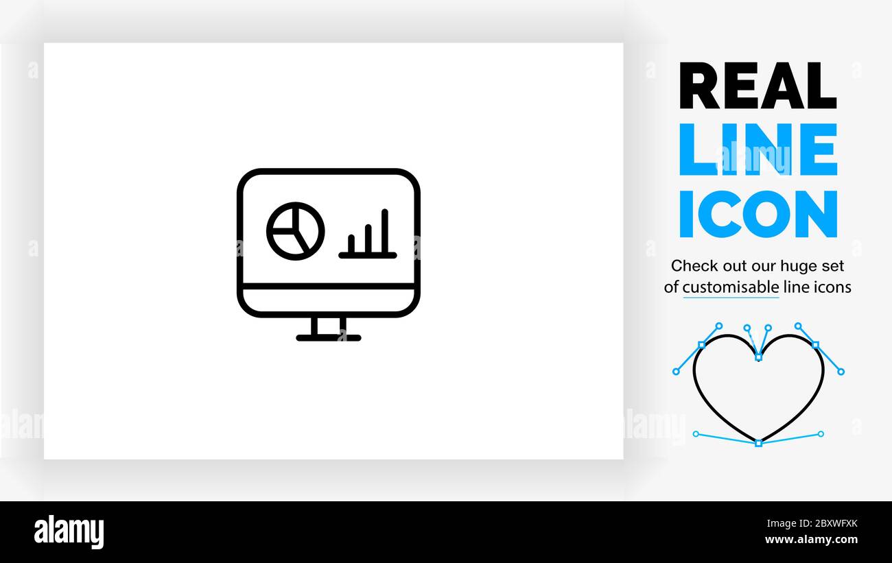 Diagram linear icon editable Stock Vector Images - Alamy