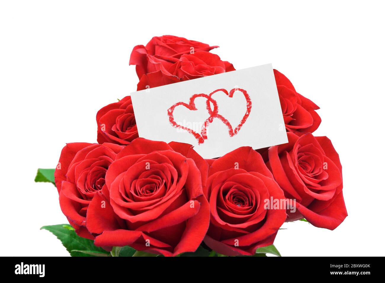 Paper card and roses Stock Photo - Alamy
