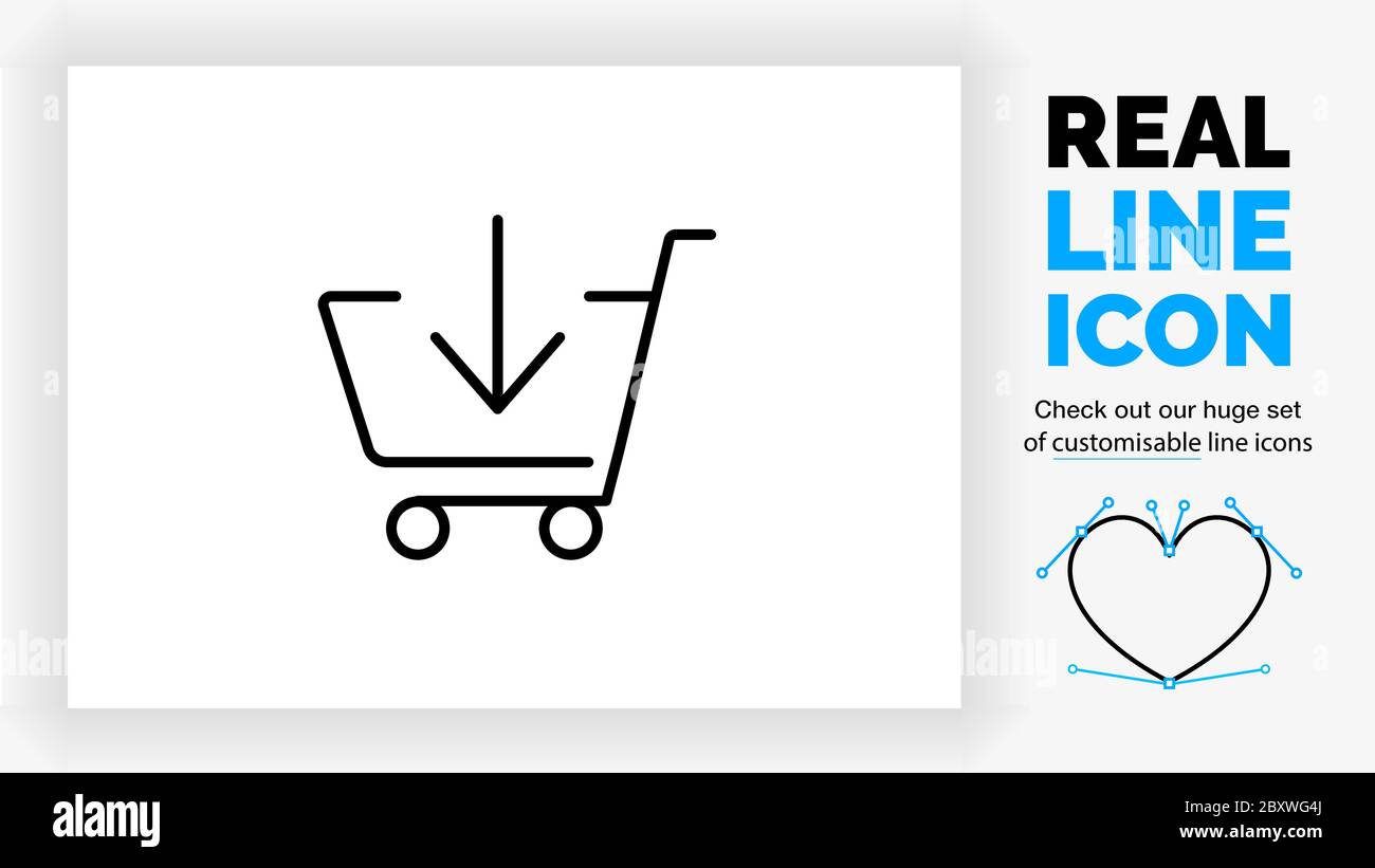 Vector editable and customisable real line icon Stock Vector Image ...