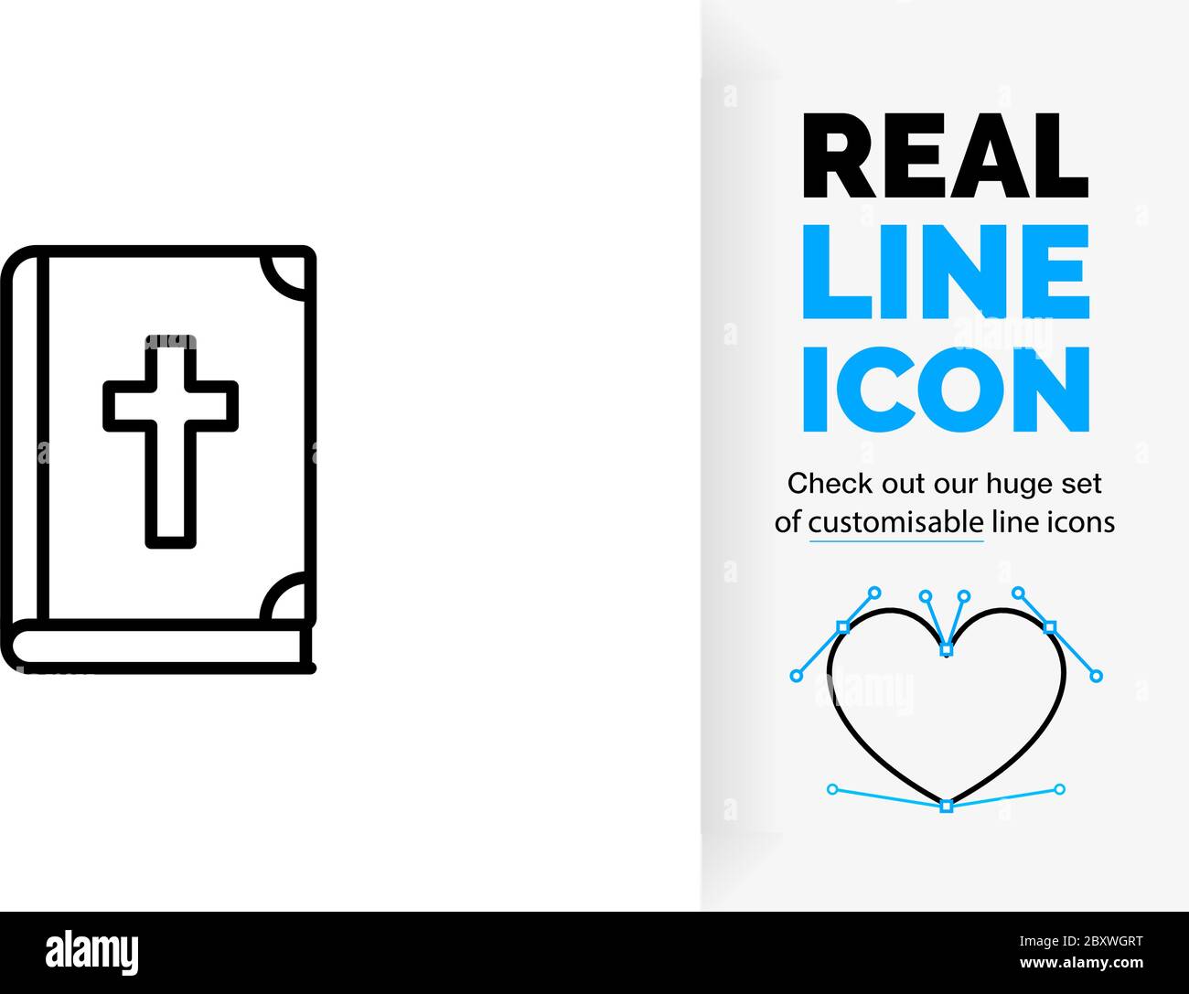 Editable line icon of the bible Stock Vector Image & Art - Alamy