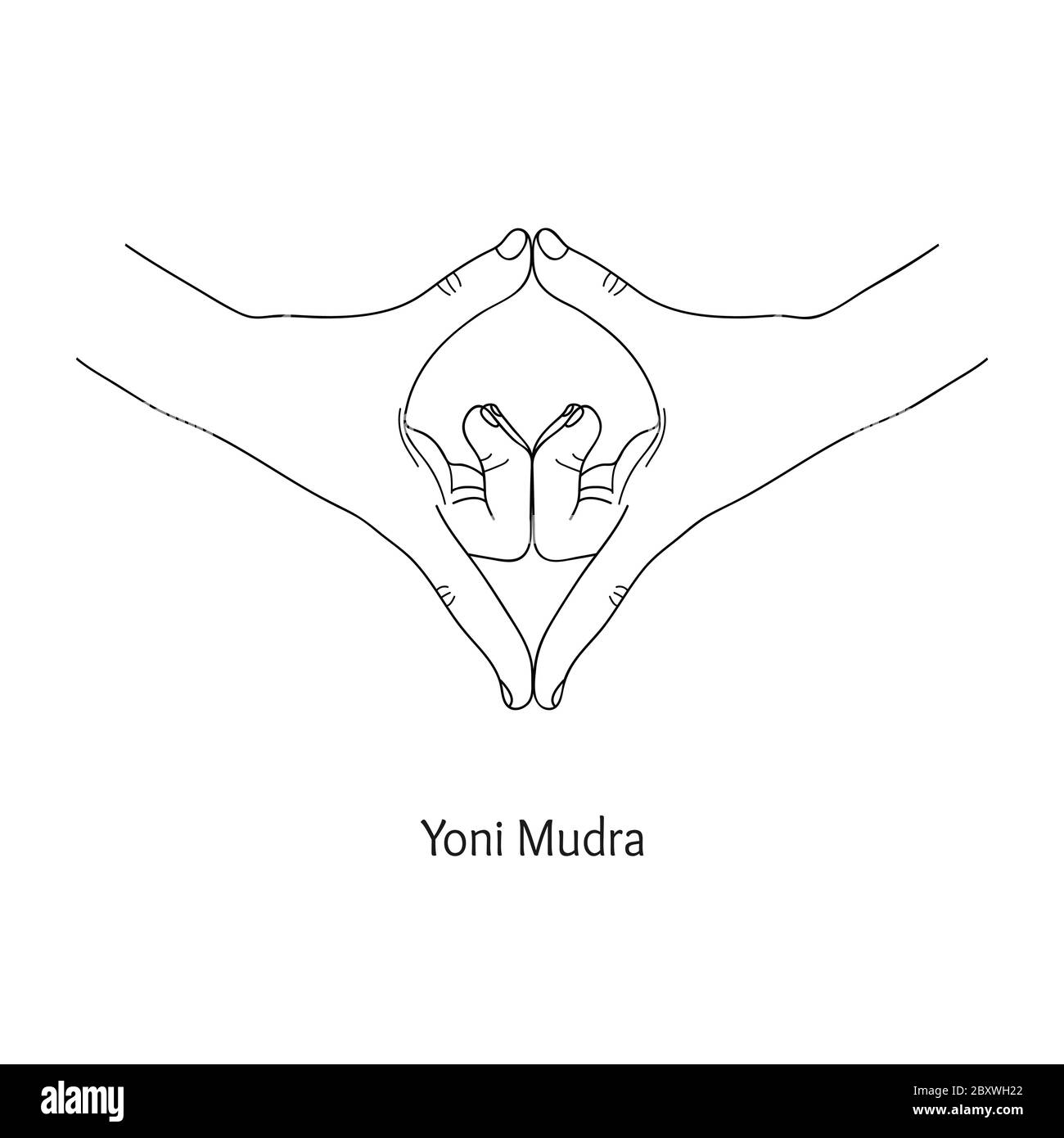 Yoni Mudra / Gesture of the Source. Vector Stock Vector Image & Art - Alamy