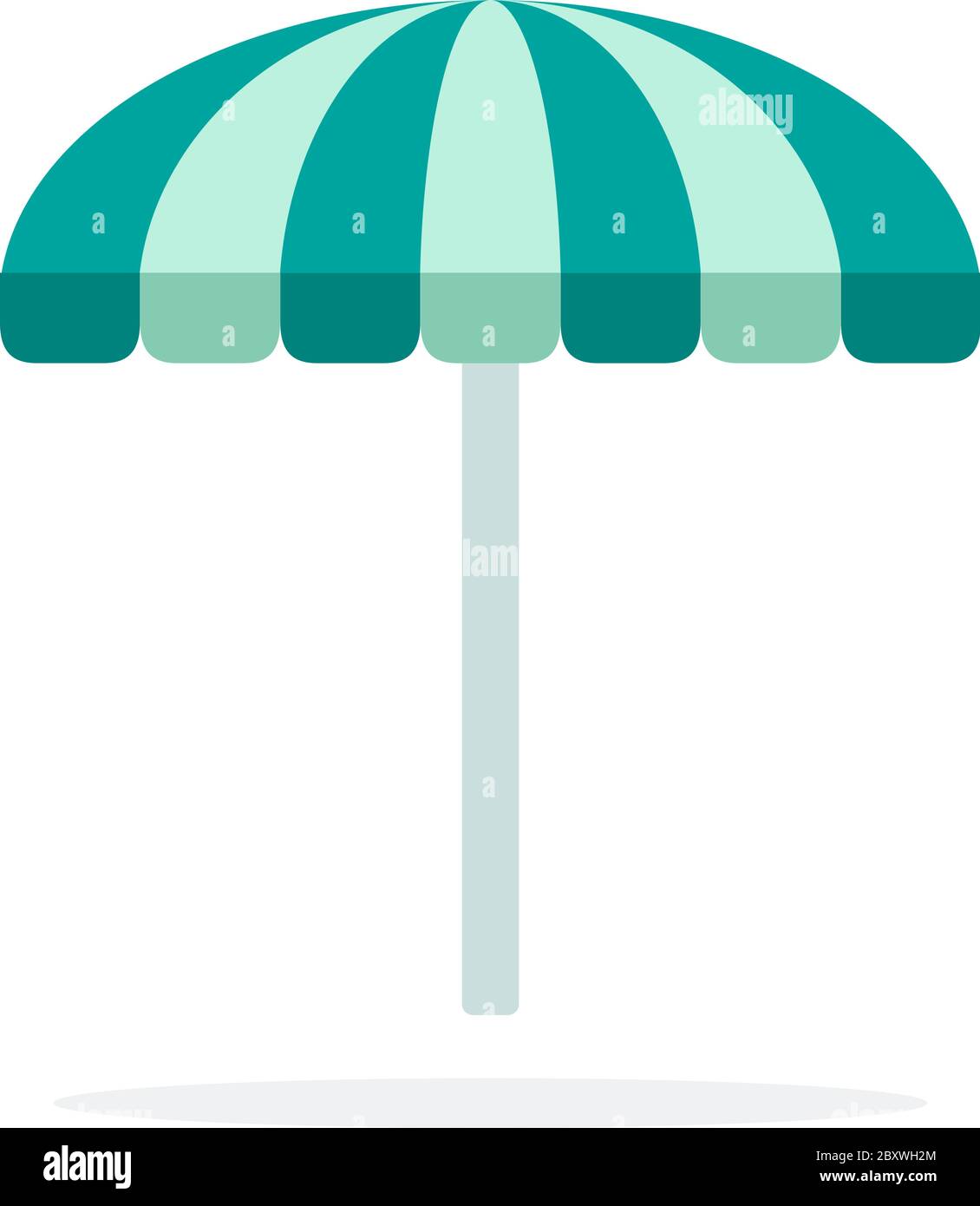 Beach umbrella vector flat material design isolated object on white ...